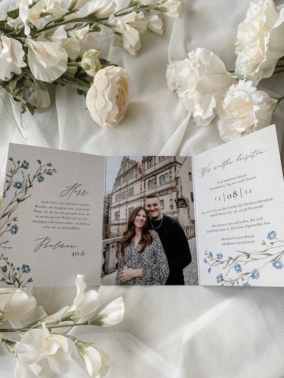 Wrap Around Wedding Invitations