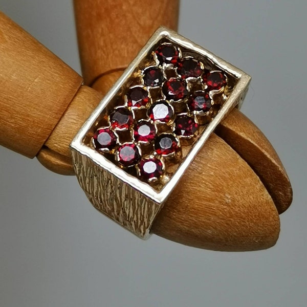 Mens Garnet Ring - Etsy UK