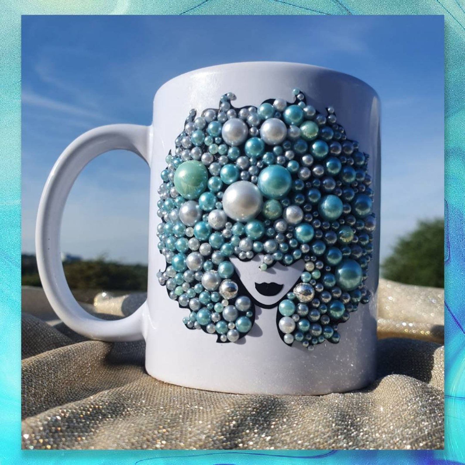 Custom Bling Embellished Cup Mug | Etsy