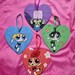 Handpainted Powerpuff Girls Wooden Art Heart - Etsy UK