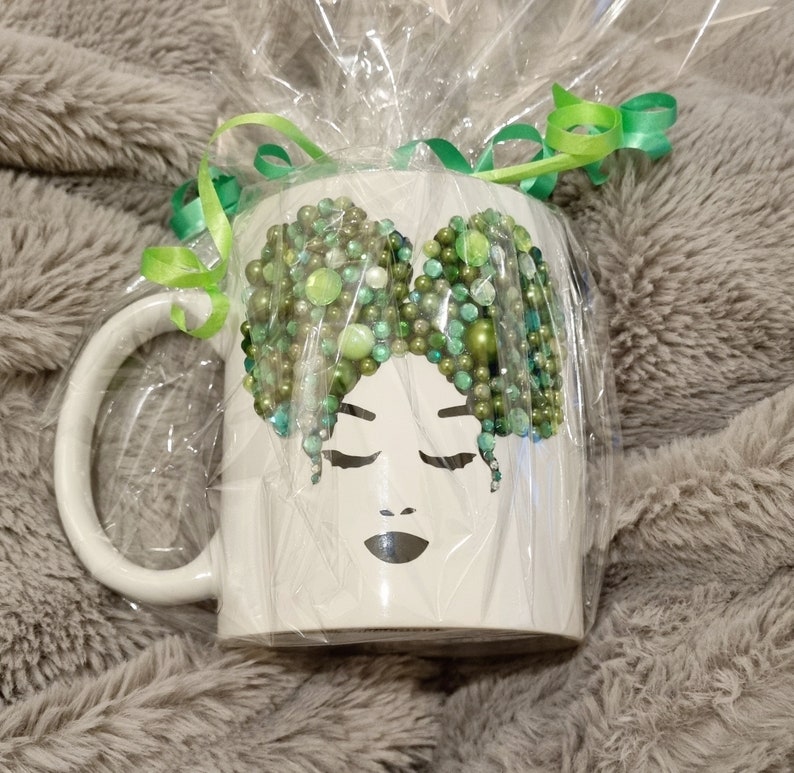 Choose Your Own Design Custom Bling Embellished Afro Puffs Cup - Etsy