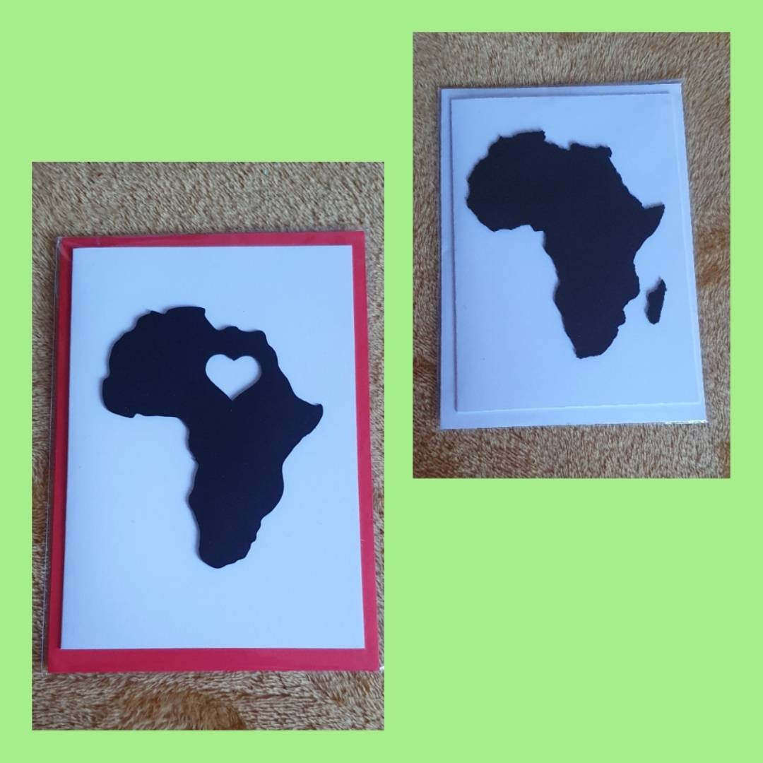 Hand-made 3D Effect African Africa Blank Greeting Card - Etsy
