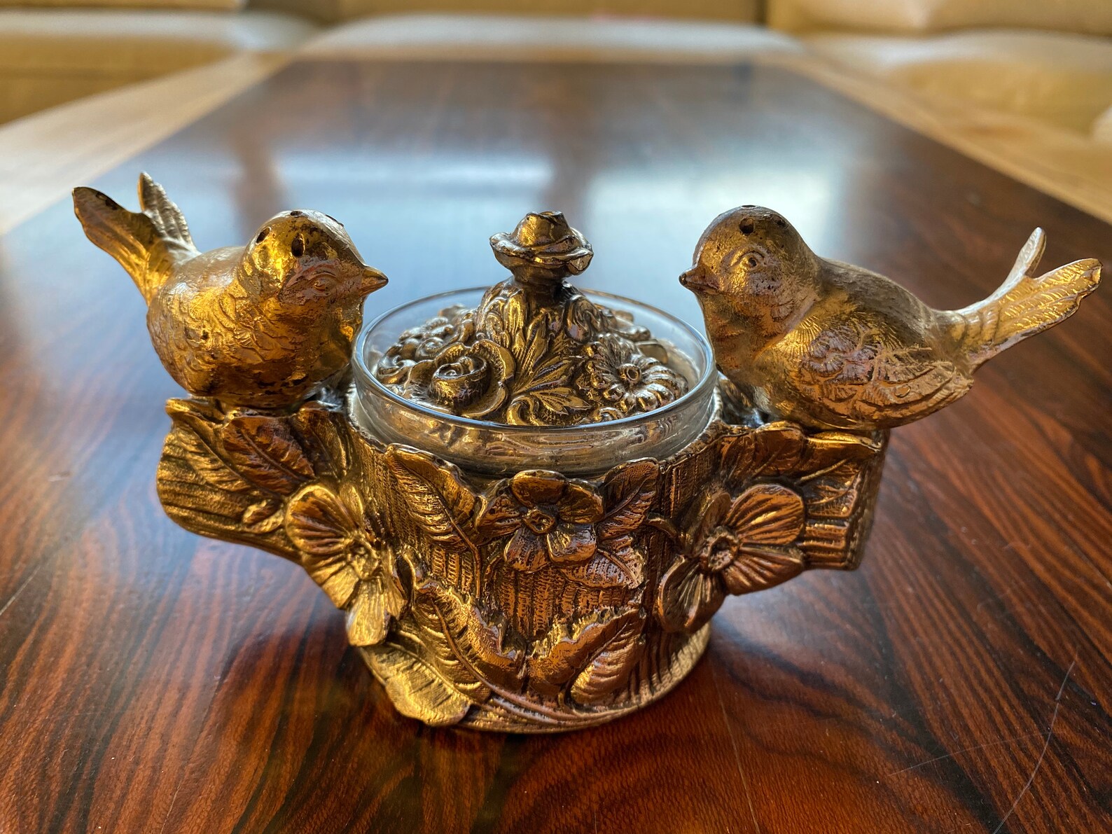 Vintage Silver Plated Birds Salt and Pepper Shakers with Glass | Etsy