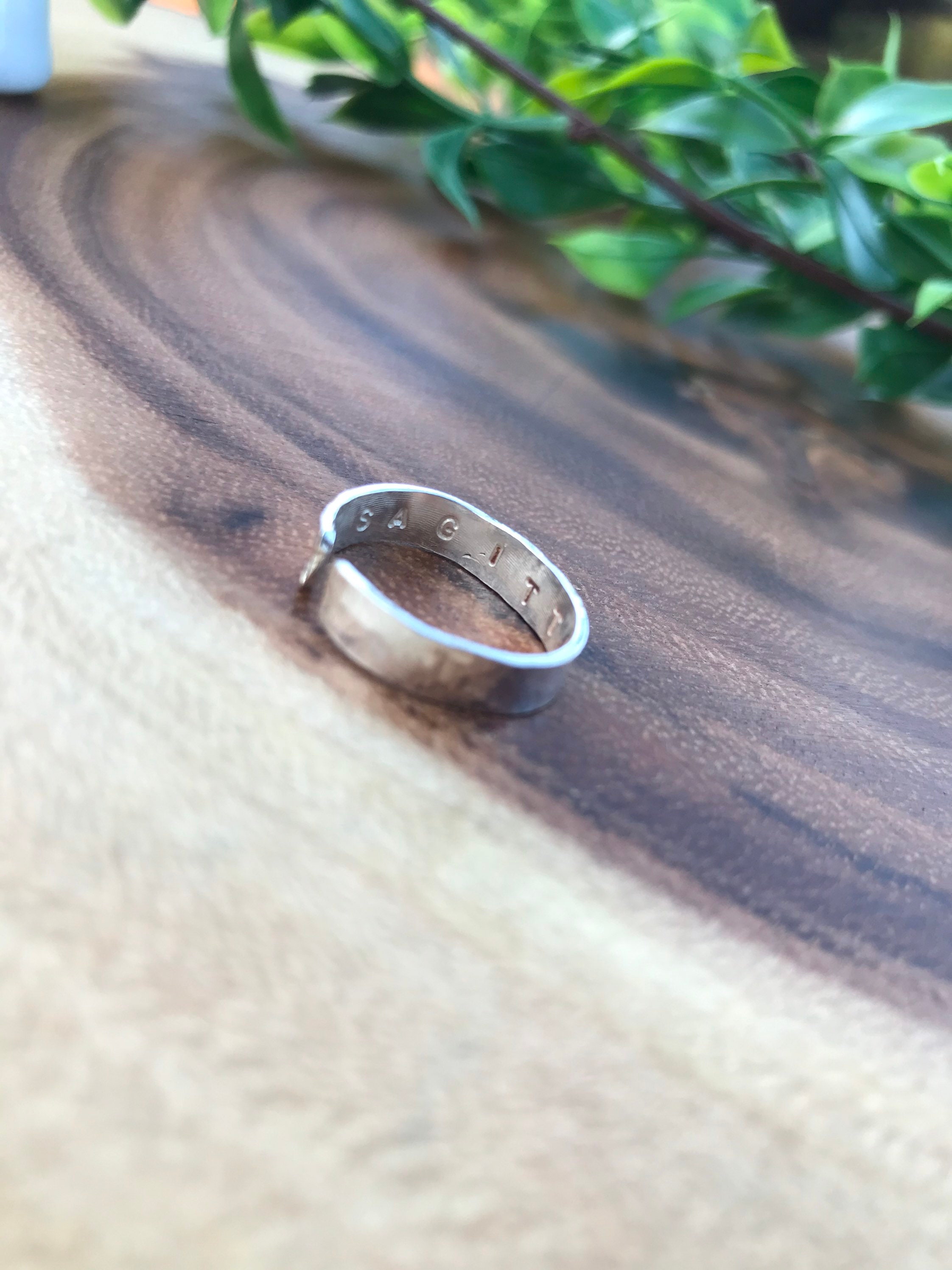 Zodiac Star Sign Adjustable Ring Sterling Silver | Etsy