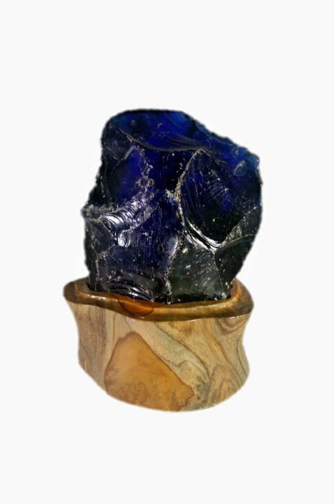 Raw Dark Blue Obsidian | Etsy