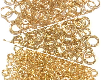 18k Gold Jump Rings - Etsy