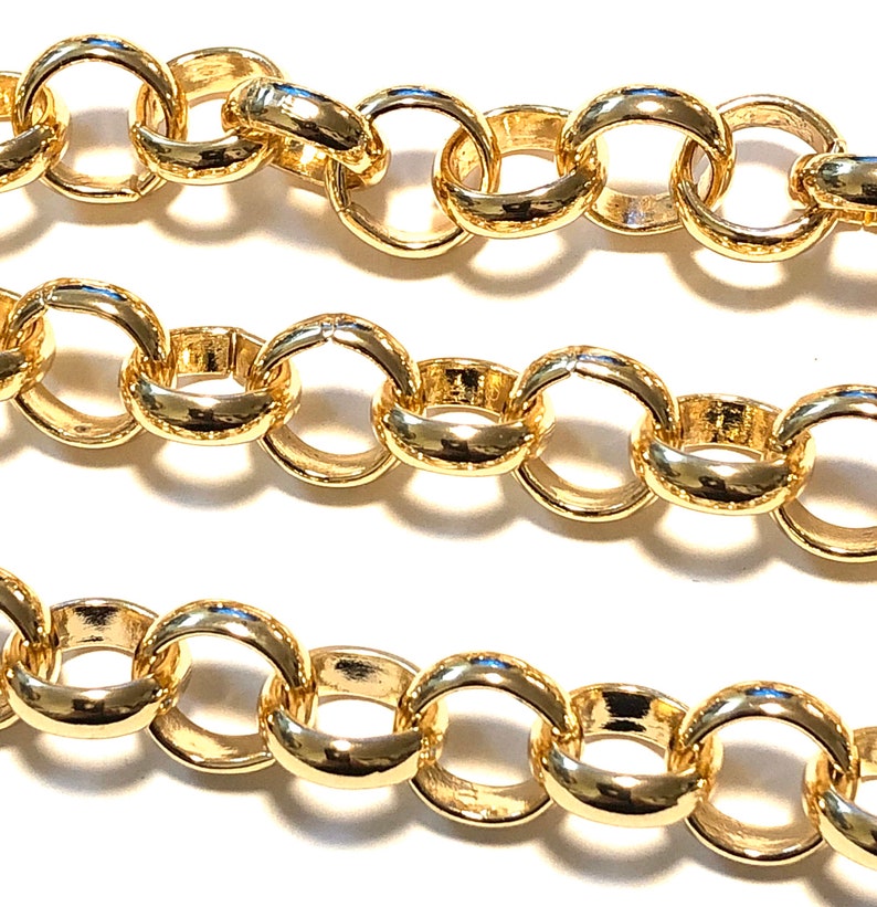 2x40 10mm 12mm Large Heavy Rolo Chain Soldered Round Link | Etsy