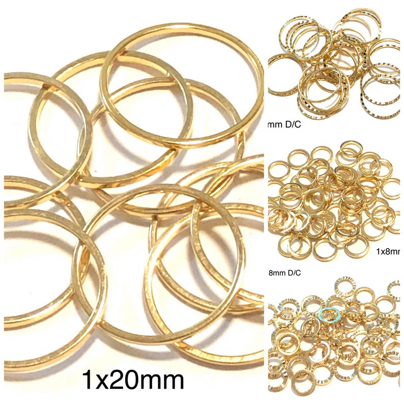 8-20mm 1mm Round Loops Circles Chain Links Gold Plated by - Etsy