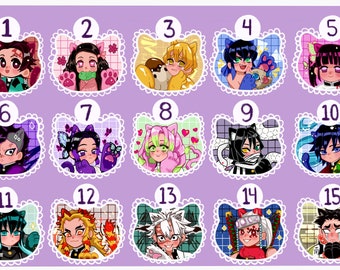 Anime Buttons - Etsy