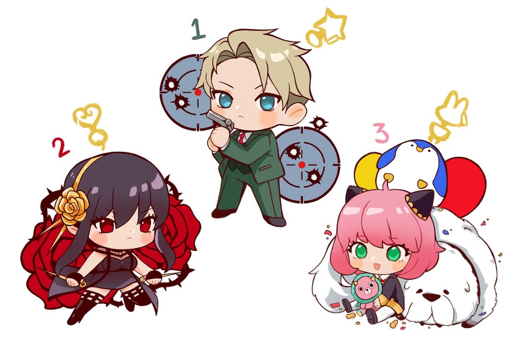 Anime Chibi Spy Family Acrylic Charm Keychain - Etsy