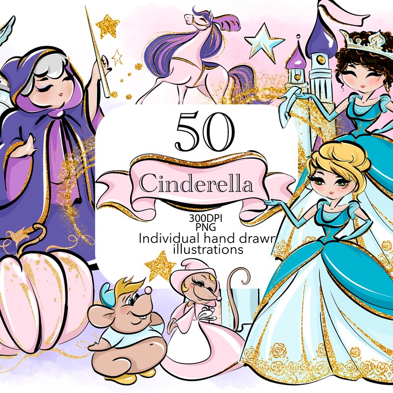 Cinderella Stickers - Etsy