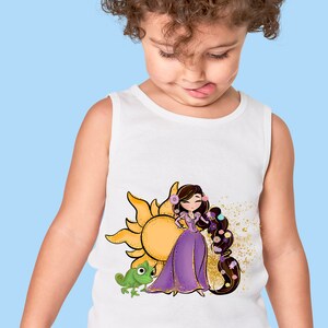 Rapunzel Clipart: Glitter Princess Illustration (PNG Digital Download ...