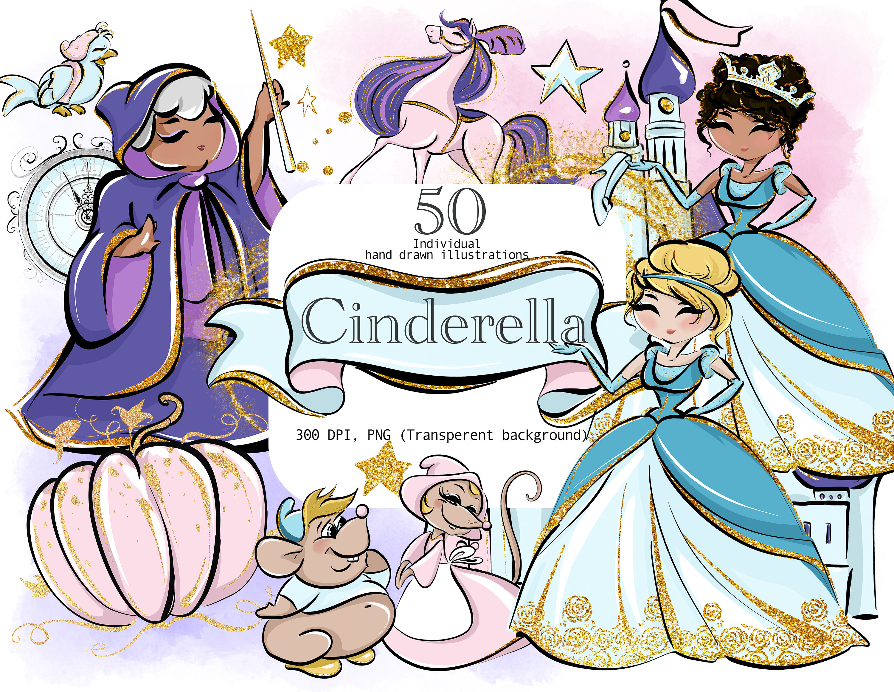 Cinderella Silhouette Clipart