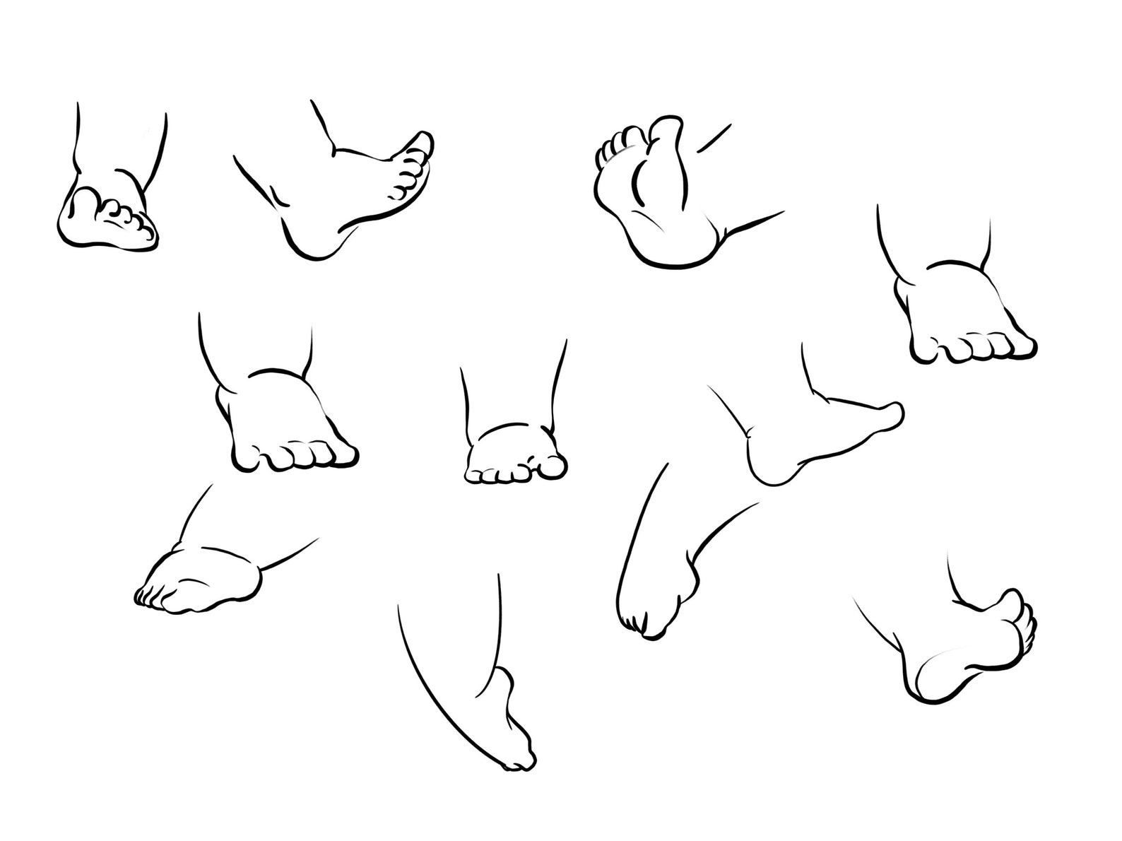 Procreate Brush Stamps, Chibi Characters Cute Little Feet, Help in Foot ...