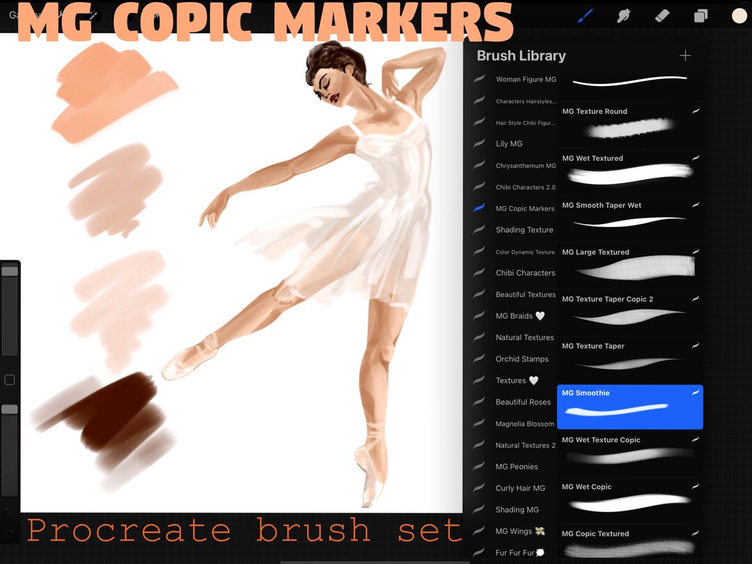 Copic Markers Procreate Brush Set: Digital Illustration Brushes ...