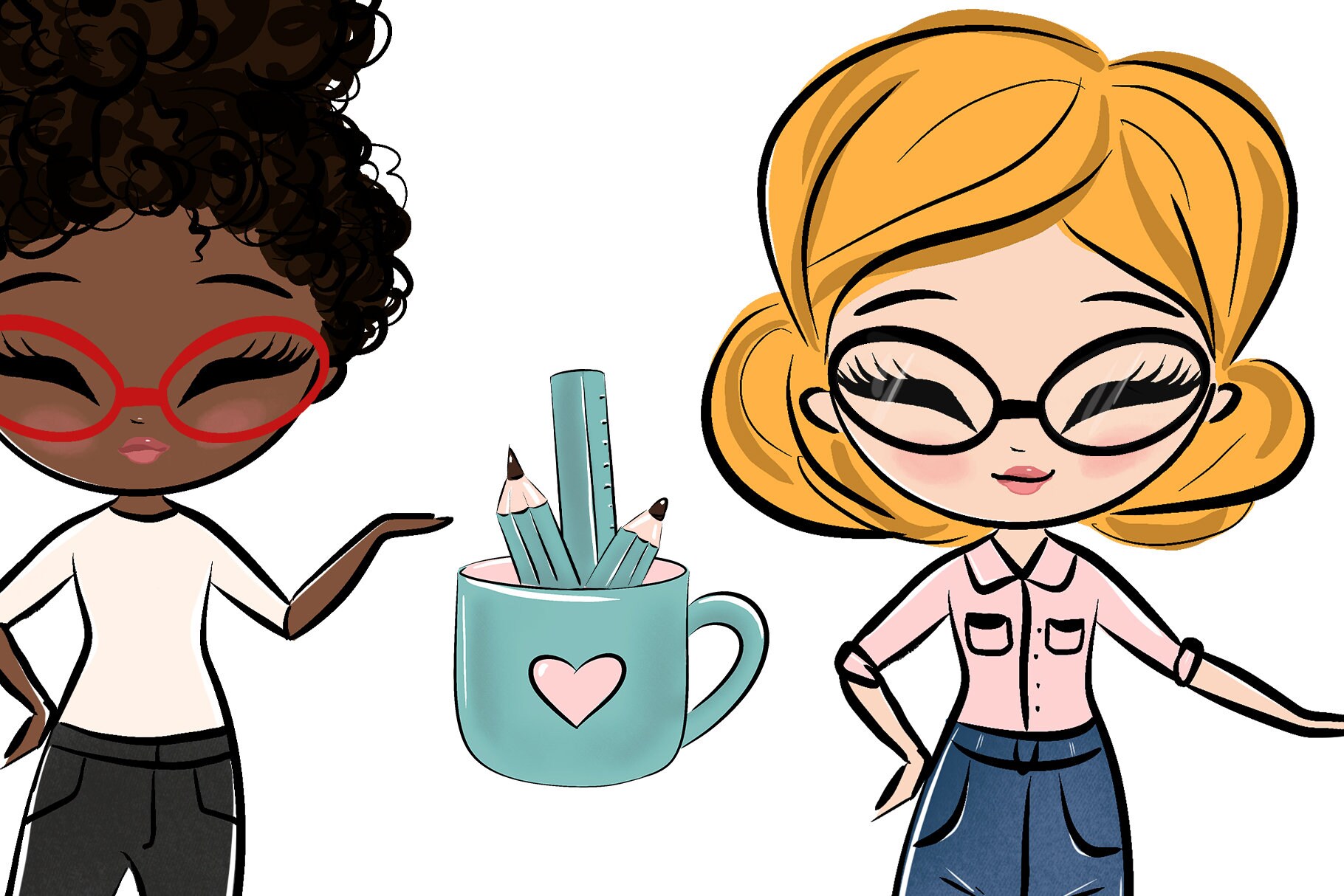Teacher Clipart Back To School Teachers Day Hand Panted Clipart Dear Teacher Planner