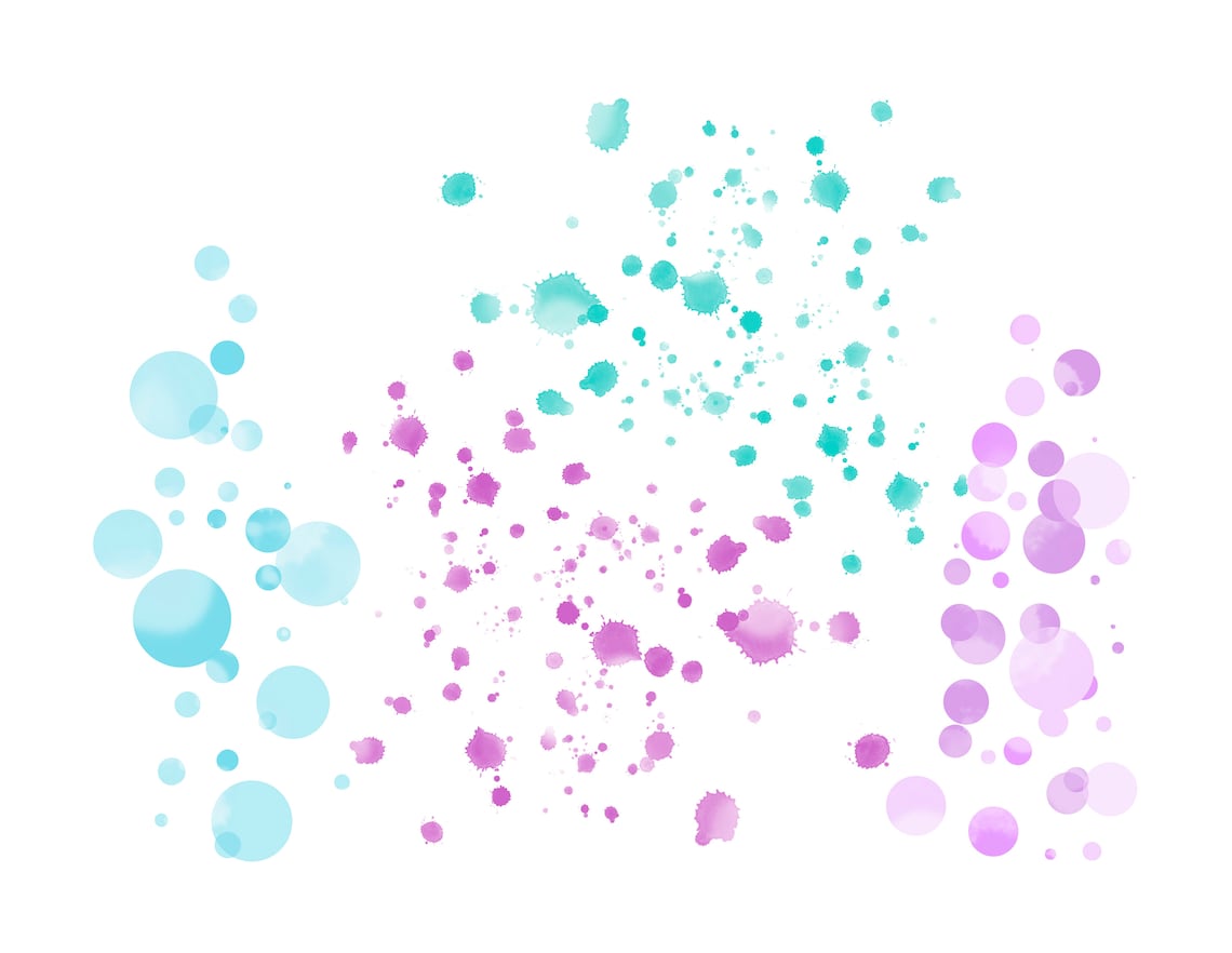 Watercolor Mermaid Tail Clipart, Mermaid Clip Art, Underwater Glitter ...