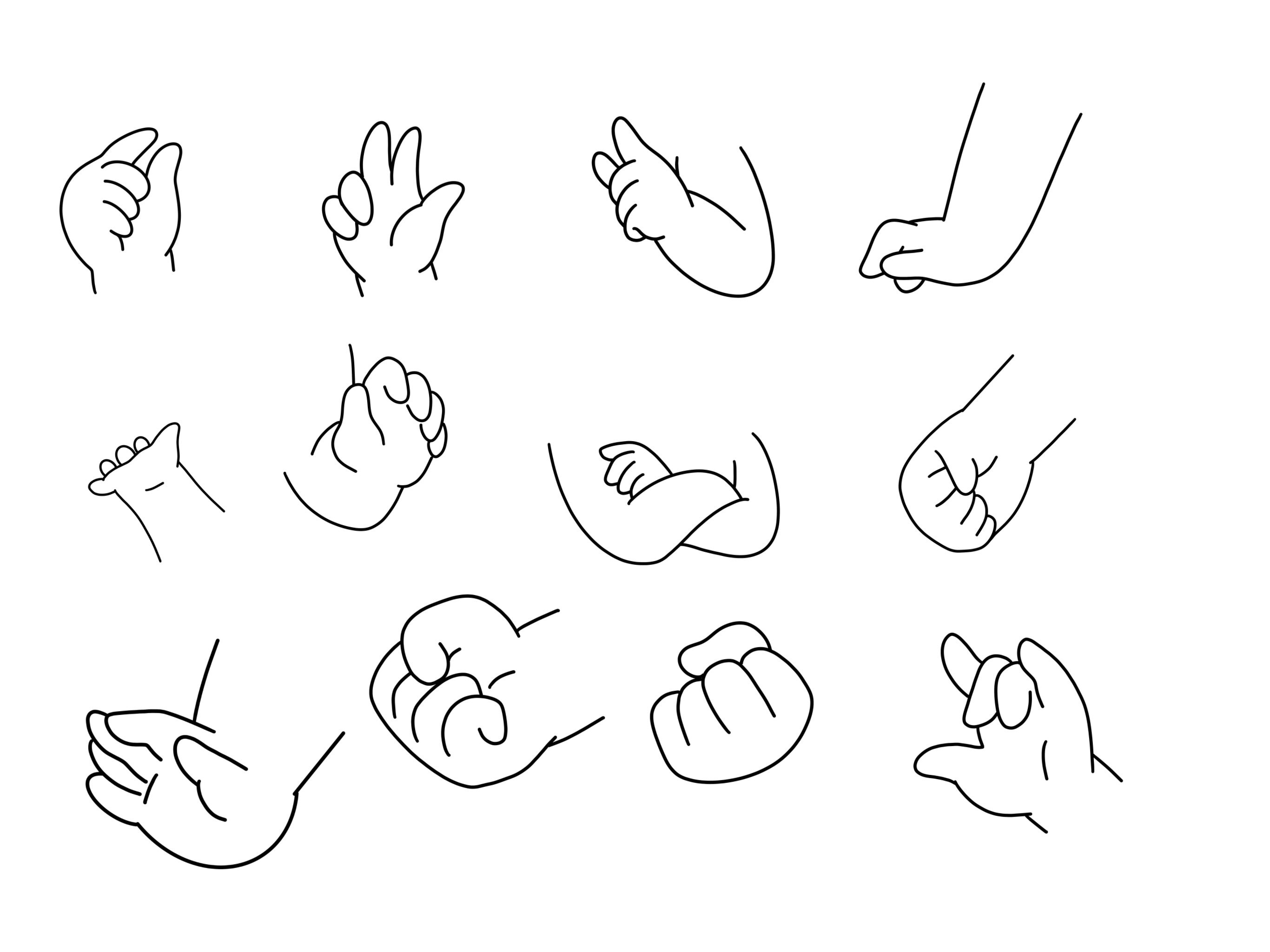 Procreate Brush Stamps Chibi Characters Cute Little Hands - Etsy
