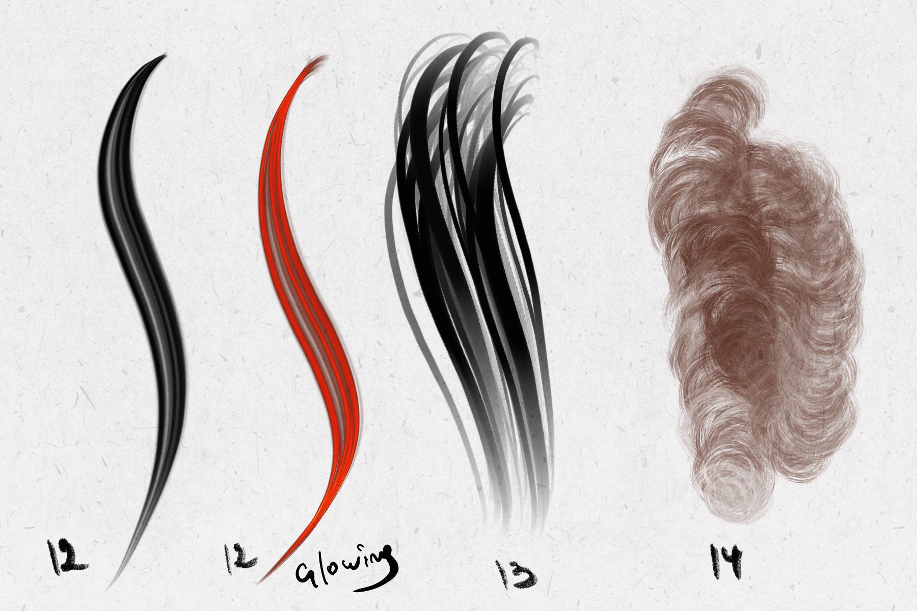 Procreate Hair Brushes, Curly Hair Brushes for Procreate, Braids and ...