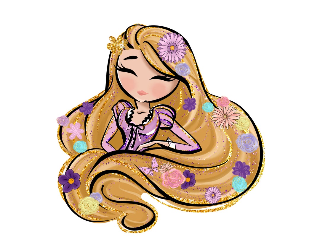 Rapunzel PNG Sublimation Design Tangled Clipart Rapunzel - Etsy