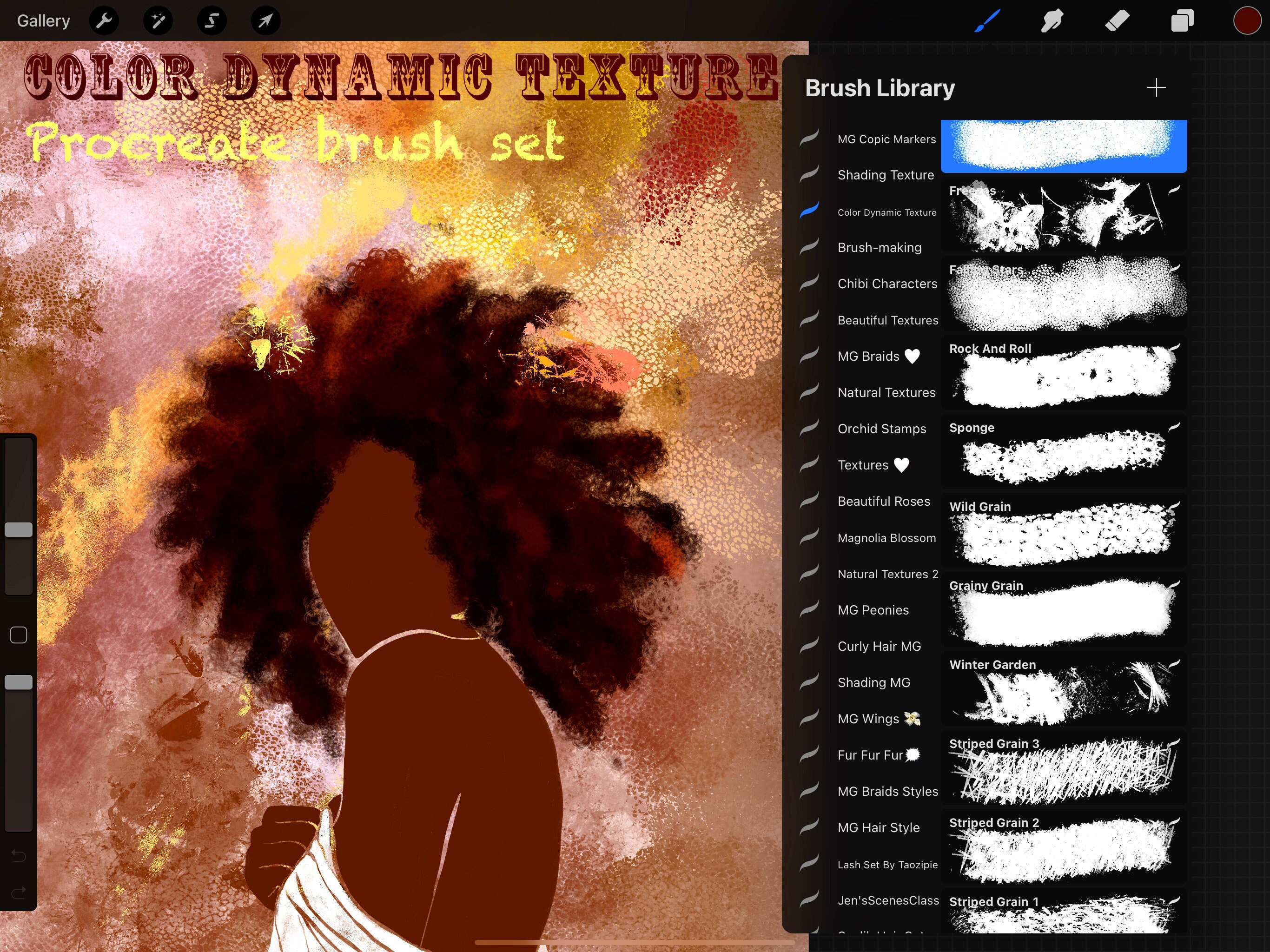 Procreate Texture Brushes, Seamless Background Brush Set, Texture Brush Pak, Color Dynamic ...