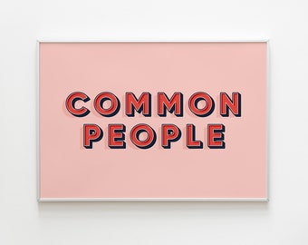 Common People Poster | Etsy