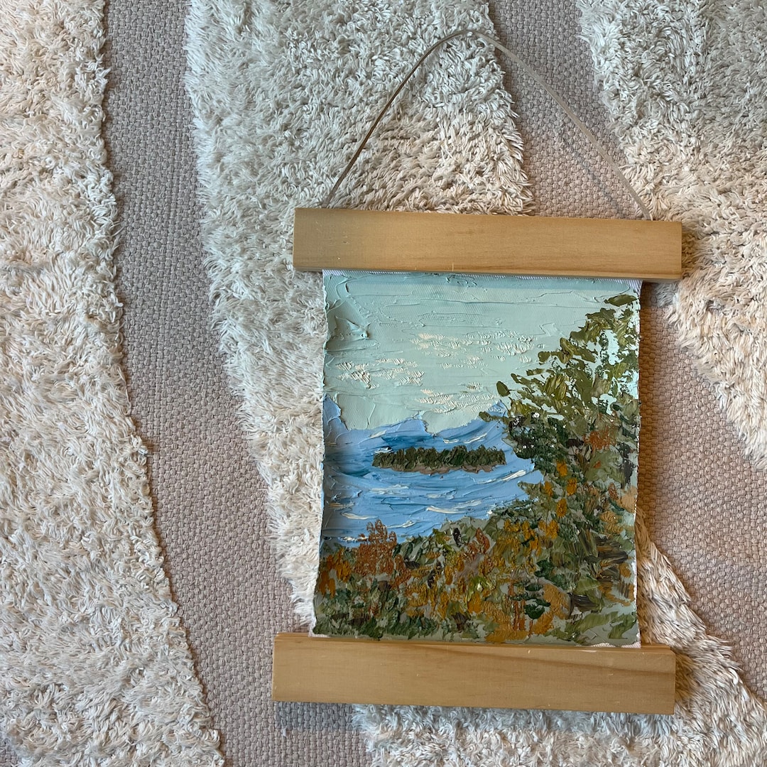 Textured Landscape Painting - Etsy UK