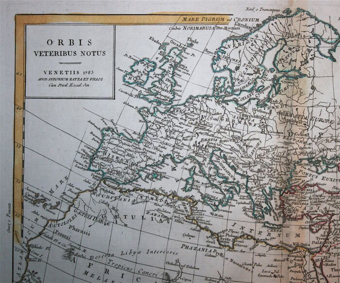 Ancient World Map 1785 Original more than 200 years old - Etsy 日本