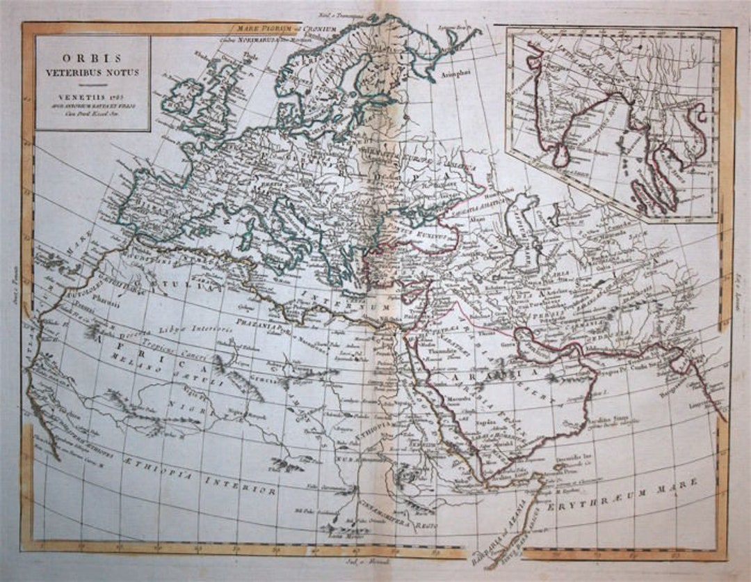 Ancient World Map 1785 Original more than 200 years old - Etsy 日本