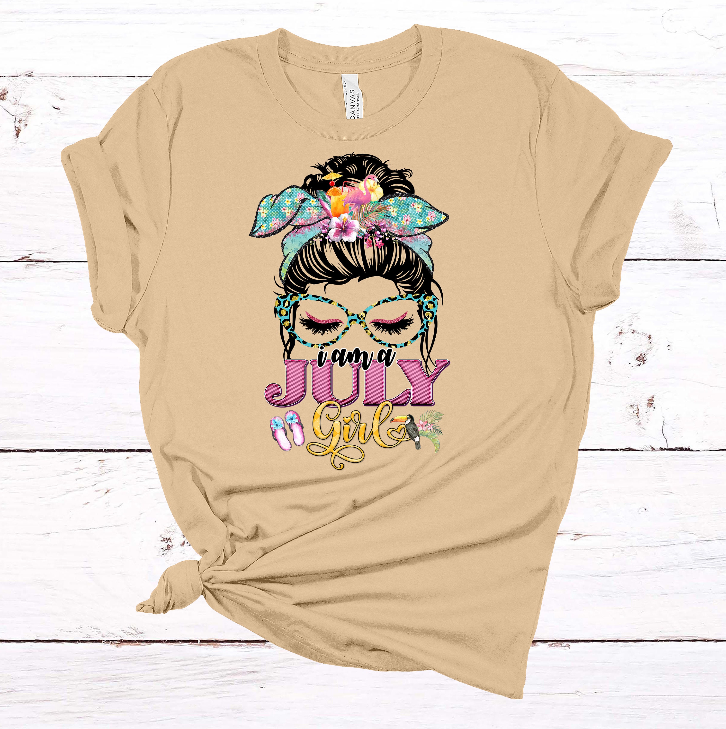 July Girl Messy Bun July Birth Month Beach July Birthday - Etsy