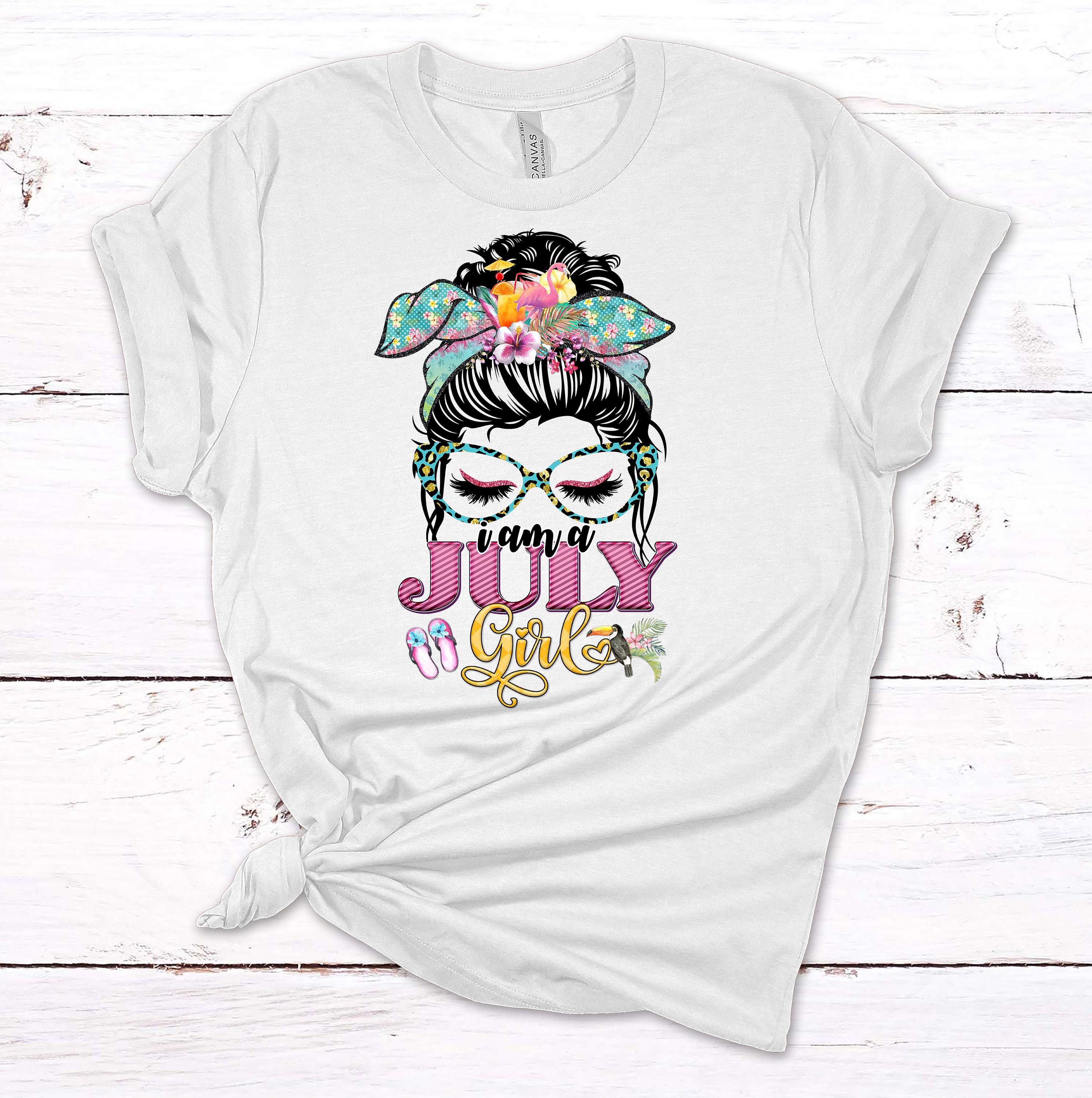 July Girl Messy Bun July Birth Month Beach July Birthday - Etsy