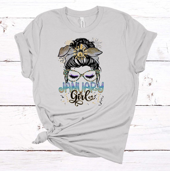 January Girl Messy Bun January Birth Month January - Etsy
