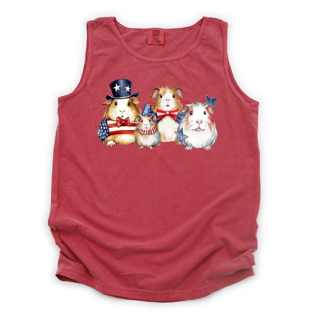 Independence Day Tank, Patriotic Guinea Pigs, Red White and Blue ...
