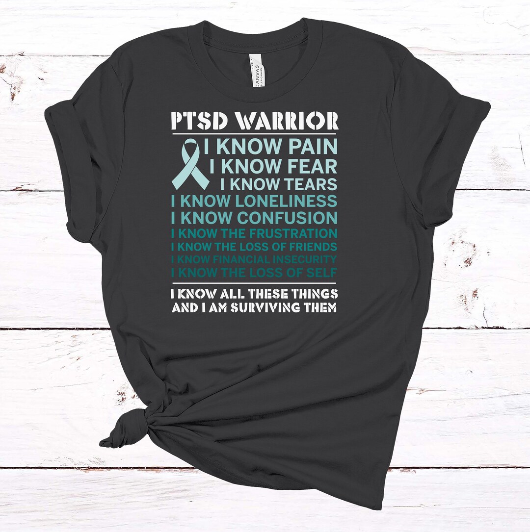 PTSD Shirt PTSD Warrior PTSD Ribbon Awareness Premium Soft - Etsy