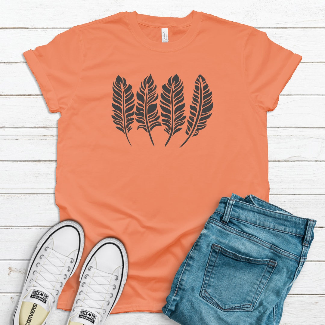 Boho Shirt, Feather Design, Fall Feathers, Premium Soft Unisex Shirt ...