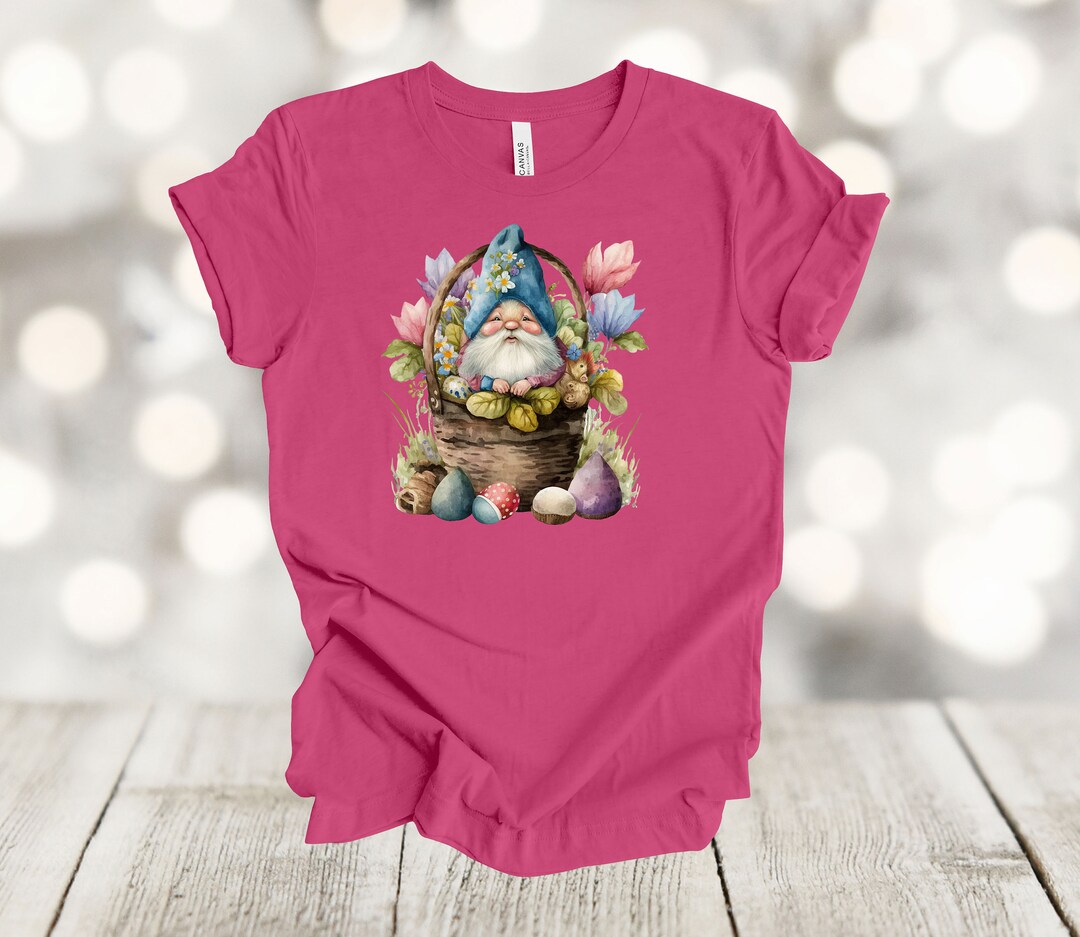Easter Shirt, Easter Gnomes, Easter Basket Filled With Colored Eggs ...