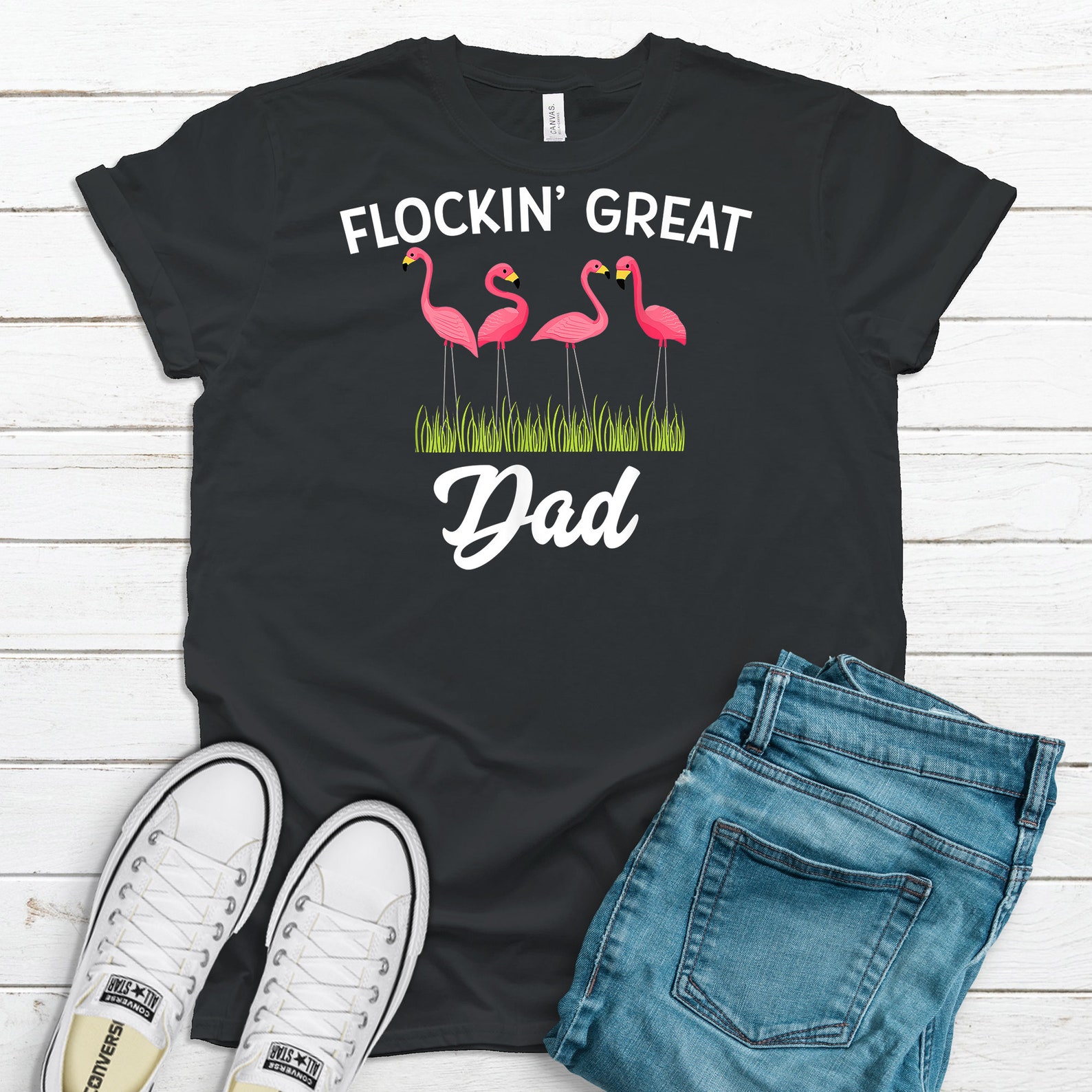 Flocking Great Dad Flamingo Dad Father's Day Premium | Etsy