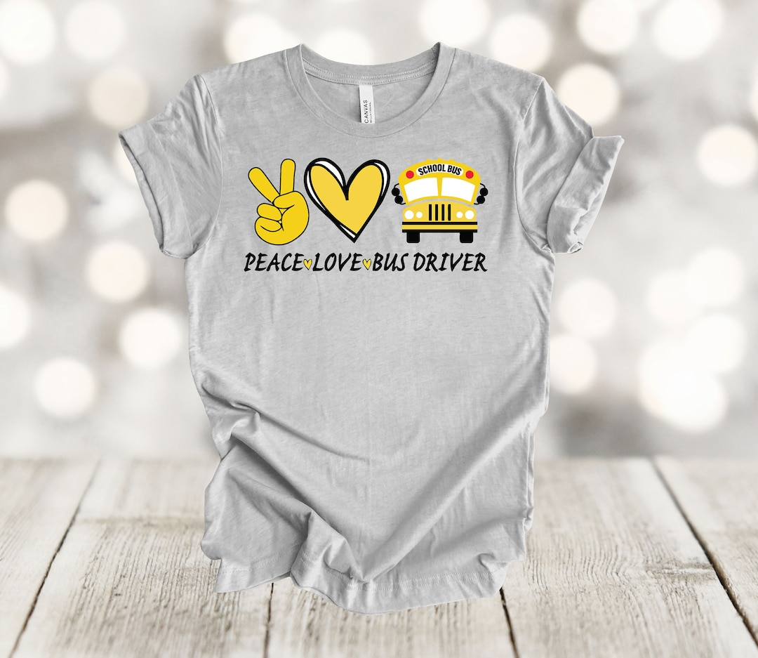 Bus Driver Shirt, Love Bus Driver, Bus Driver Gift, School Bus, Premium ...