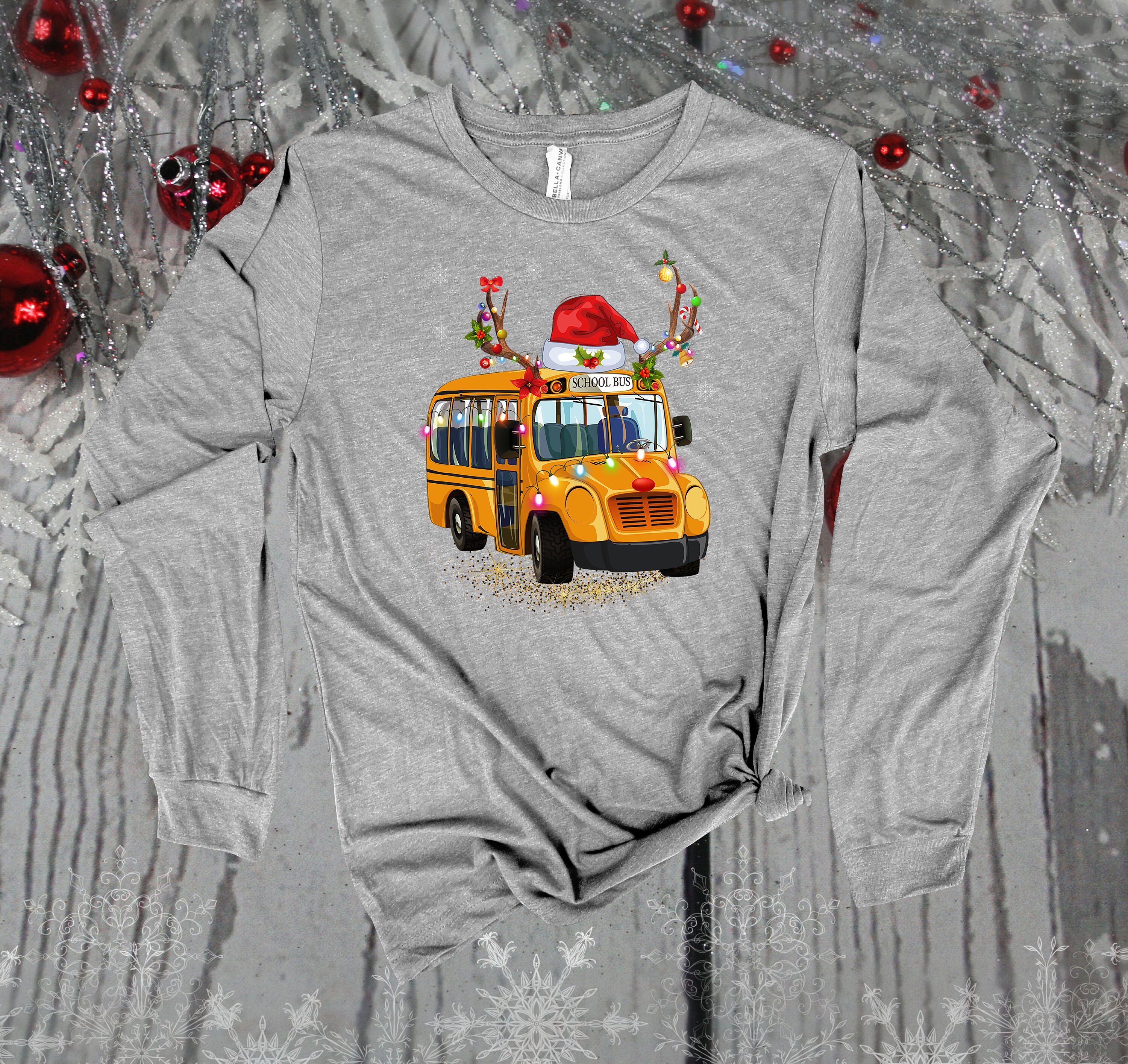 Christmas Bus Driver Bus With Antlers and Santa Hat School - Etsy