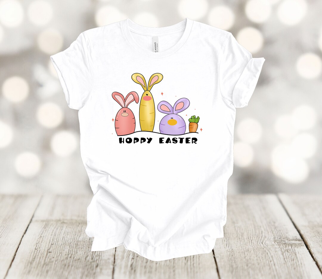 Easter Shirt, Hoppy Easter Bunny Carrots, Youth Easter, Premium Unisex or Youth Tee, Plus Sizes ...