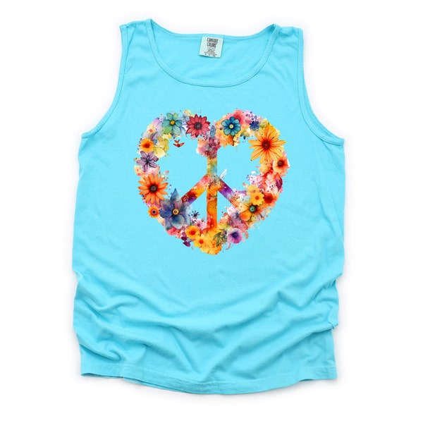Peace Sign Tank Top - Etsy