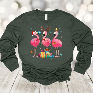 Christmas Flamingos, Flamingos With Christmas Lights, Reindeer ...