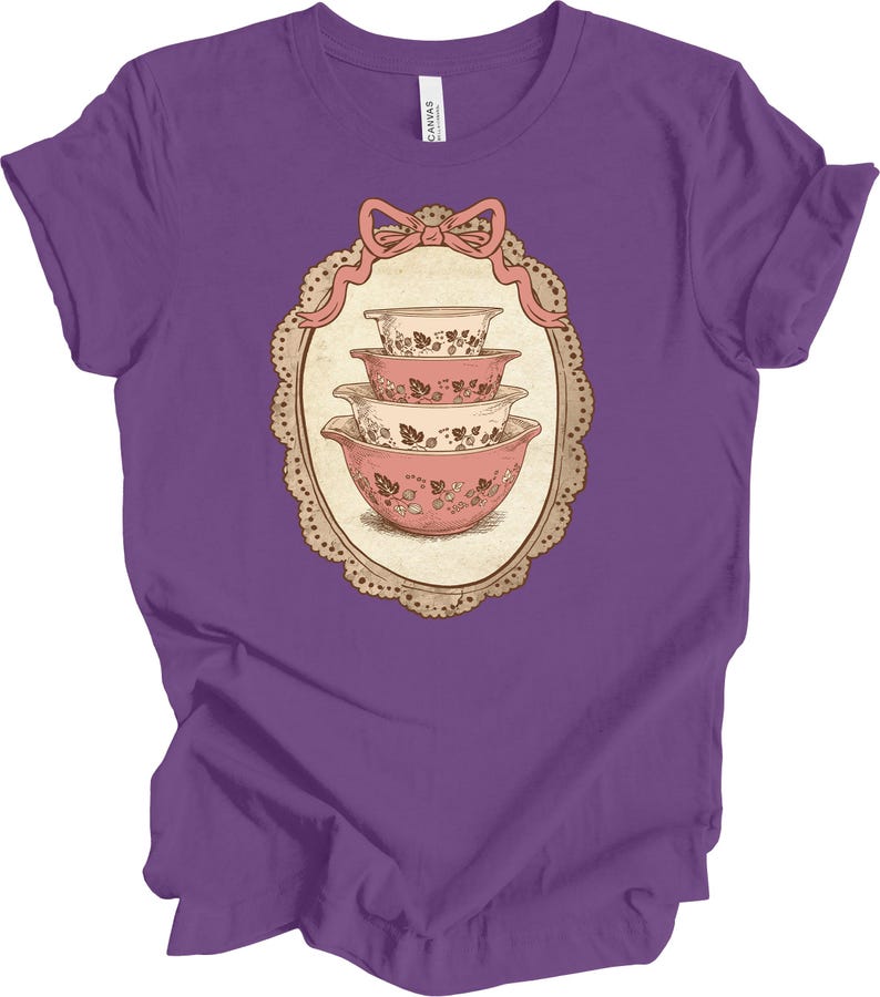 Vintage Pyrex Dishes, Cottage Core, Soft Unisex Tee - Etsy