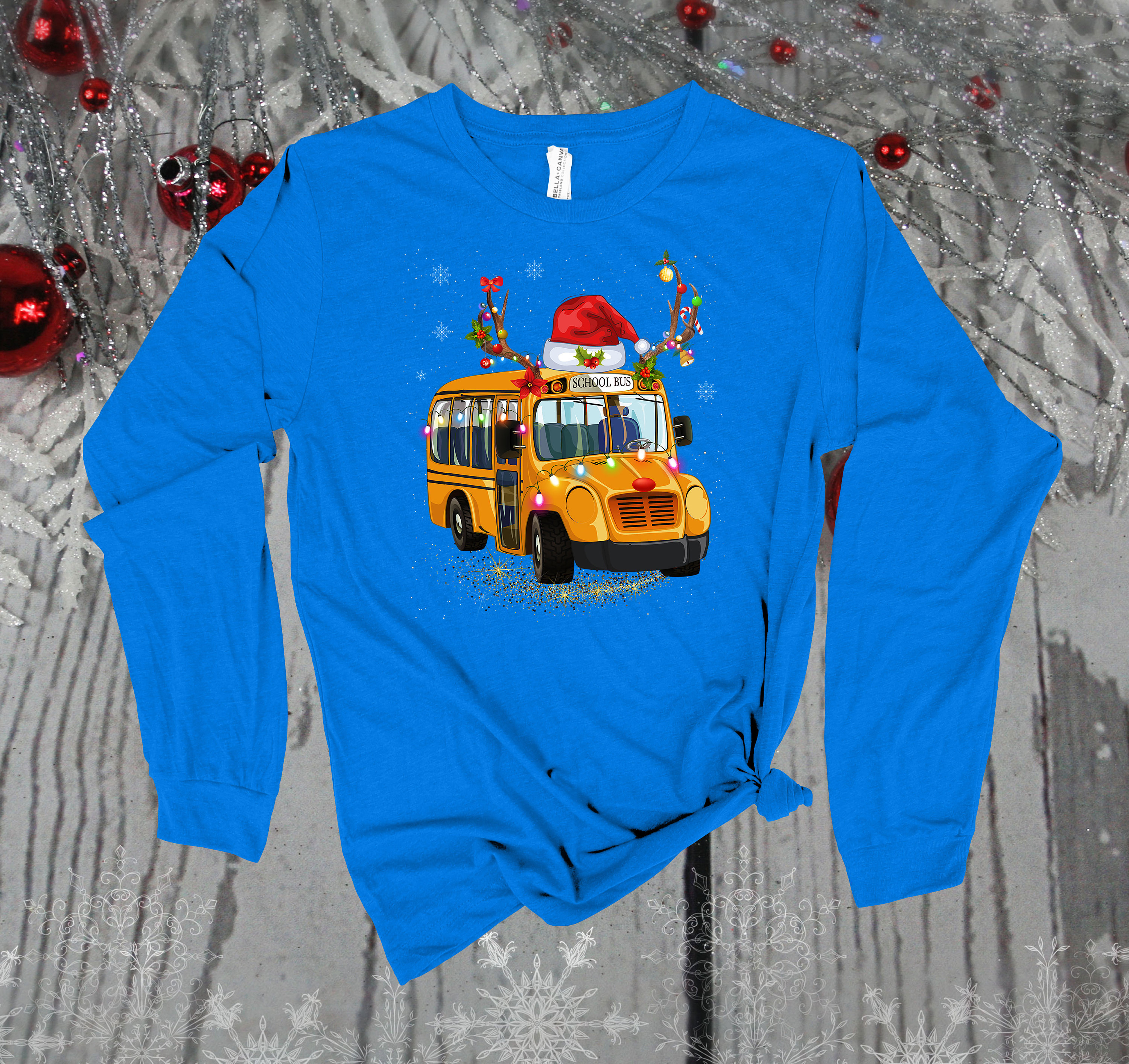 Christmas Bus Driver Bus With Antlers and Santa Hat School - Etsy