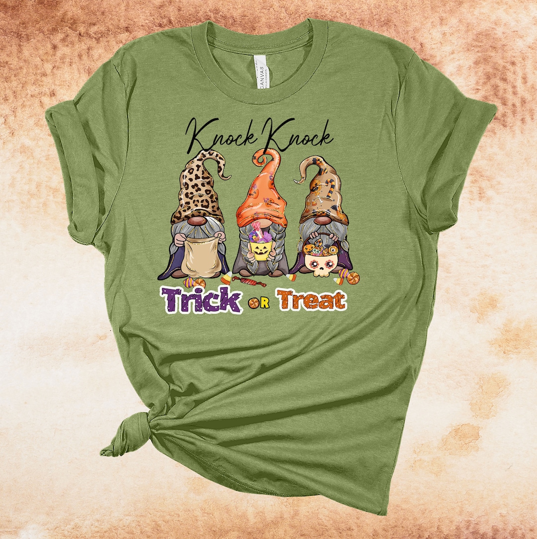 Knock Knock, Trick or Treat, Halloween Gnomes, Halloween Shirt, Premium ...