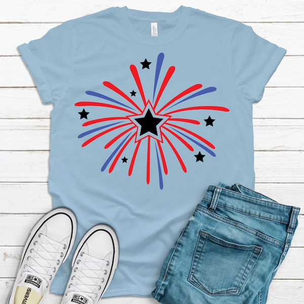 Fireworks Tshirt - Etsy