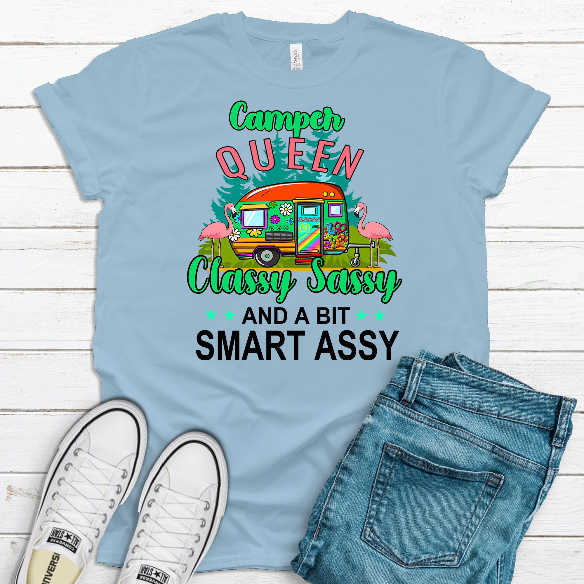Camper Queen Classy Sassy And A Bit Smart Assy Premium Tee | Etsy