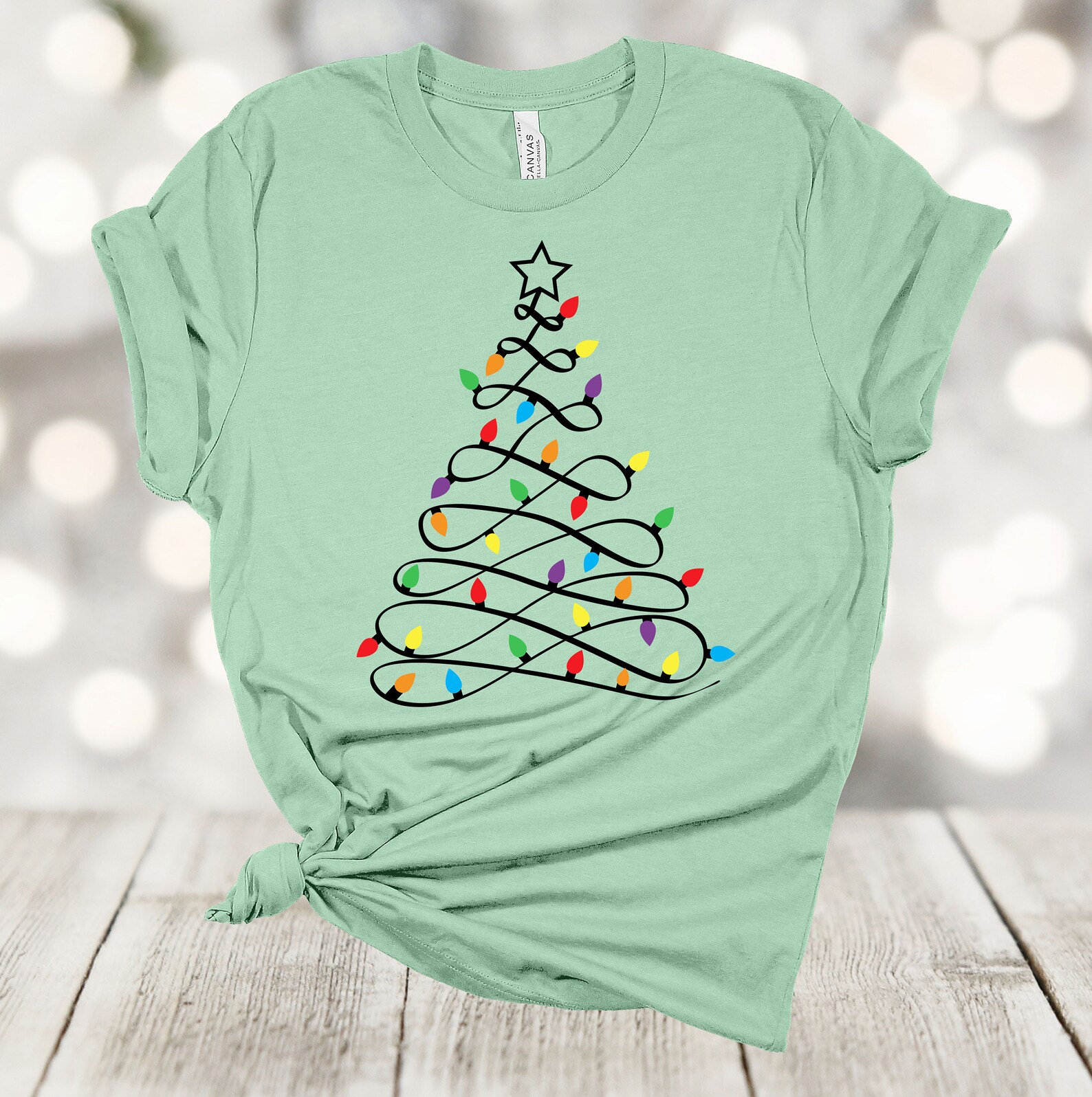 Christmas Light Tree Shirt: Soft Unisex Holiday Tee - Etsy