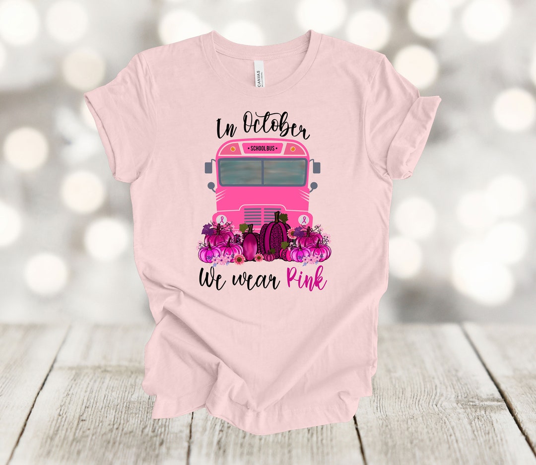 Pink Bus Driver Breast Cancer Awareness Shirt - Etsy