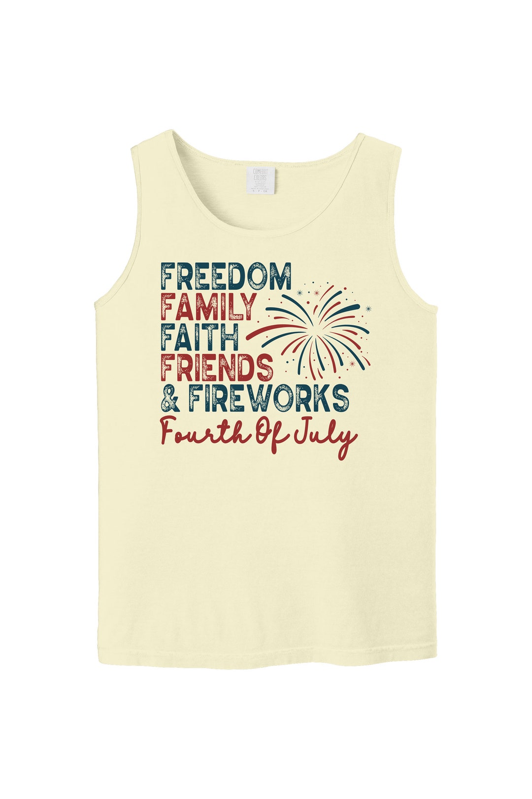 Fourth of July Tank Top, Freedom Family Friends Fireworks, Comfort ...